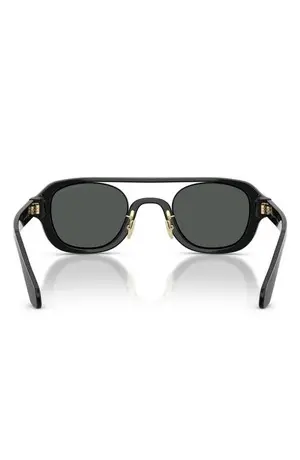 Armani Exchange 48mm Irregular Sunglasses - Black/dark Grey