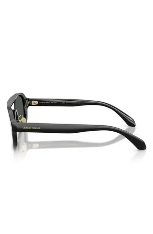 Armani Exchange 48mm Irregular Sunglasses - Black/dark Grey