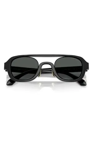 Armani Exchange 48mm Irregular Sunglasses - Black/dark Grey