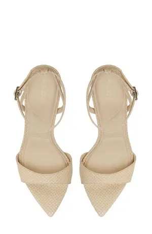 Aldo Leandra Ankle Strap Pointed Toe Sandal - Cream