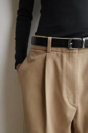Cos Cotton-twill Tapered Pants - Beige