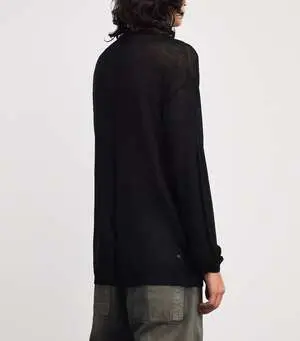 Rick Owens Wool Temple Sheer Sweater