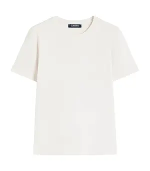 Max Mara Cotton Logo T-shirt - Beige
