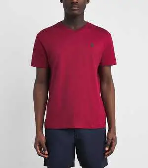 Polo Ralph Lauren Cotton Logo V-neck T-shirt - Red