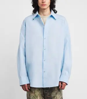 Off-White Cotton Poplin Embroidered Shirt