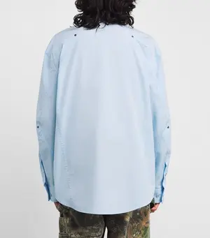 Off-White Cotton Poplin Embroidered Shirt