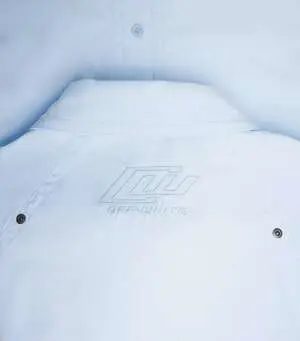 Off-White Cotton Poplin Embroidered Shirt