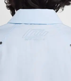 Off-White Cotton Poplin Embroidered Shirt