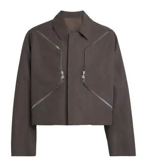 Rick Owens Cotton-blend Heizer Mac Jacket - Brown