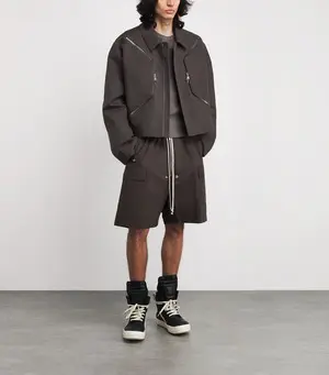 Rick Owens Cotton-blend Heizer Mac Jacket - Brown