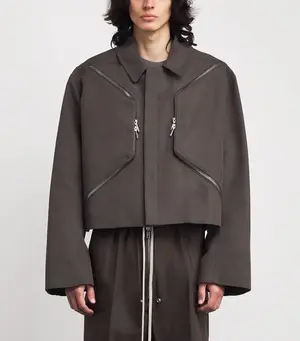 Rick Owens Cotton-blend Heizer Mac Jacket - Brown