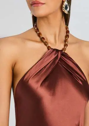 Retrofete Anat Gown - Chestnut