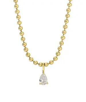 ANITA KO Ball Chain Pendant Necklace - Yellow Gold