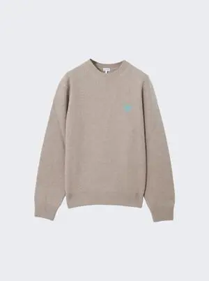 Loewe Wool Sweater With Anagram Embroidery - Sand