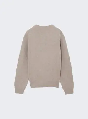 Loewe Wool Sweater With Anagram Embroidery - Sand
