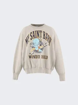 SAINT MXXXXXX Baby Michael Crewneck Sweatshirt - Grey