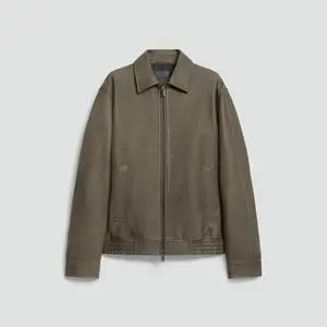 Theory Leather Wyatt Zip Jacket