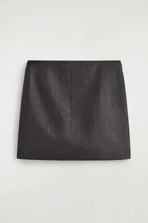 Cos Textured Cotton-blend Mini Skirt