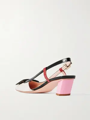 ROGER VIVIER Belle Vivier 45 Color-block Slingback Pumps - Multi