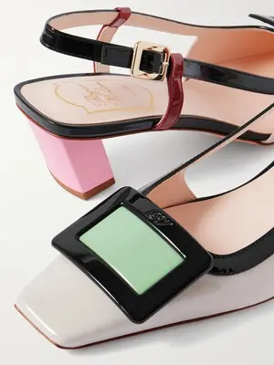 ROGER VIVIER Belle Vivier 45 Color-block Slingback Pumps - Multi