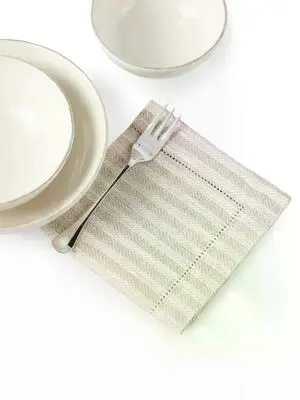 Brunello Cucinelli Chalk Striped Linen Napkins