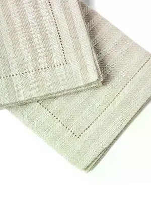 Brunello Cucinelli Chalk Striped Linen Napkins