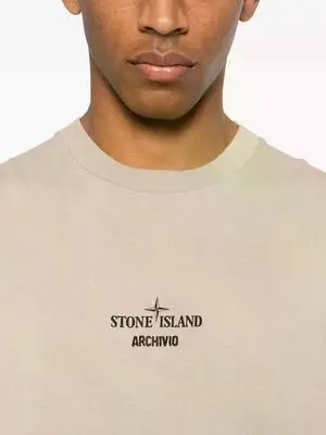 Stone Island Logo-print T-shirt - Neutrals