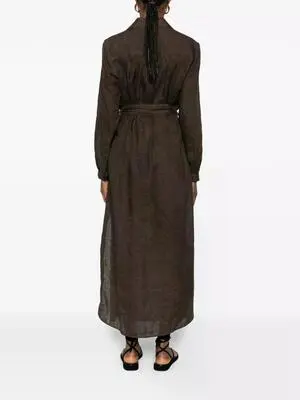 Emporio Armani Belted Shirt Midi Dress