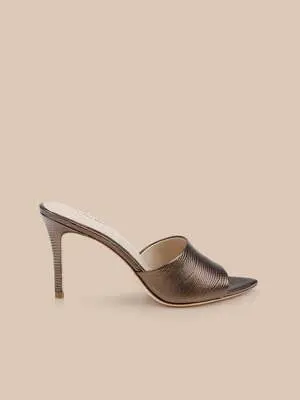 L'Agence Lolita Leather Open-toe Mule