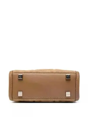 Fendi Zucca Embossed Sunshine Shopper Tote Satchel