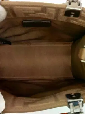 Fendi Zucca Embossed Sunshine Shopper Tote Satchel