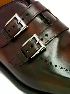 Bontoni Double-buckle Brogue Loafers