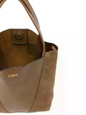 Chloé Grained-leather Tote Bag - Brown