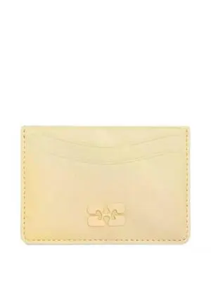 GANNI Bou Logo Plaque Card Holder - Yellow