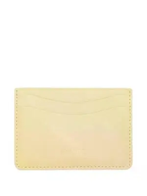 GANNI Bou Logo Plaque Card Holder - Yellow