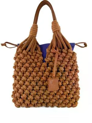 PAULA Knotted Rope Tote Bag - Brown