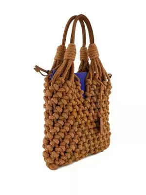 PAULA Knotted Rope Tote Bag - Brown