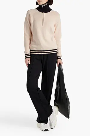 The Upside Paige Striped Half-zip Sweater