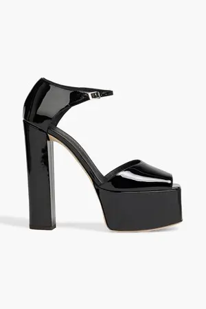 GIUSEPPE ZANOTTI Patent Leather Platform Sandals
