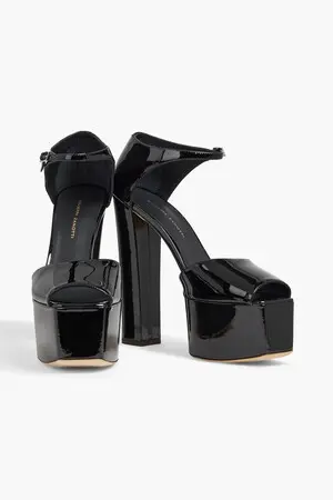 GIUSEPPE ZANOTTI Patent Leather Platform Sandals