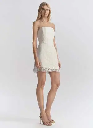 A.L.C. Eliana Strapless Lace Mini Dress