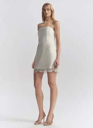 A.L.C. Eliana Strapless Lace Mini Dress