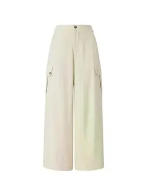 Pinko Flowing Cotton Trousers With Cargo Pockets