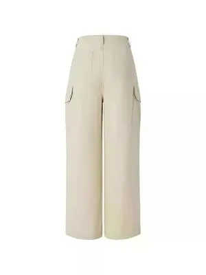 Pinko Flowing Cotton Trousers With Cargo Pockets