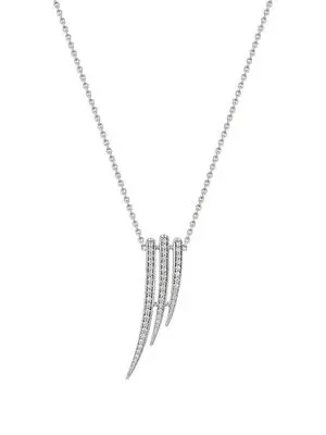 SHAUN LEANE 18k White Gold And Palladium Armis Diamond Necklace - Grey