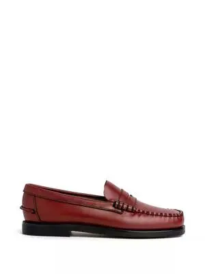 SEBAGO Stitched Penny Loafers - Red