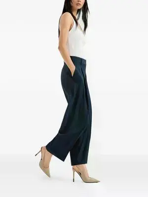 Brunello Cucinelli Chalkstripe Slouchy Trousers - Blue