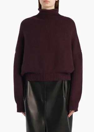 Khaite Juniper Cashmere Pullover - Plum