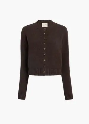 Khaite Everheart Cashmere Cardigan - Coffee