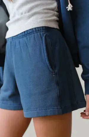 Marine Layer Cloud 9 Fleece Drawstring Shorts - Indigo